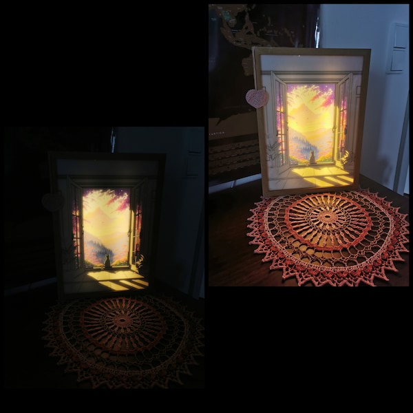 Wall Art Frame Light, the Collision of Light and Art, Light Box, LED ...