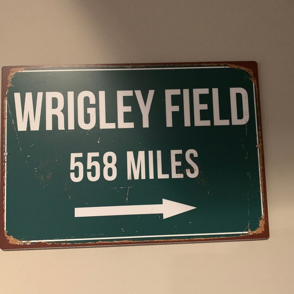 Personalized Wrigley Field Distance Sign: Chicago Cubs Decor - Etsy