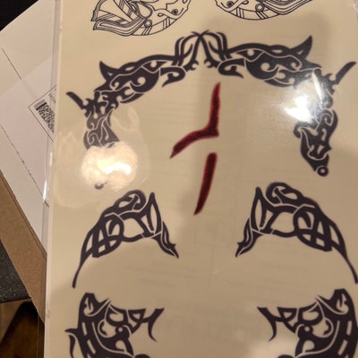 Harald Vikings Temporary Tattoo for Cosplayers. Face and Neck Tattoos ...