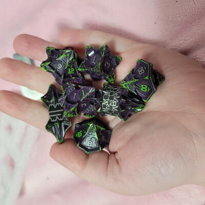 Gothic Temporal Dice Set full Dungeons and Dragons DND Dice Set Role ...