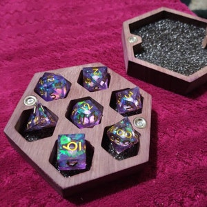 Dnd Dice Set Obsidian Set Raised Dice for Dungeons and Dragon, RPG Game ...