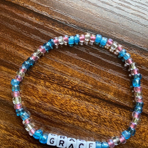 Custom Beaded Word Bracelet, Words of Affirmation, Expression Bracelets ...