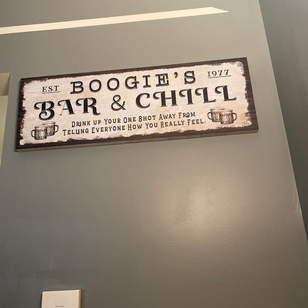 Bar Sign | Personalized Bar and Grill Sign Wall Art | Proudly Serving ...