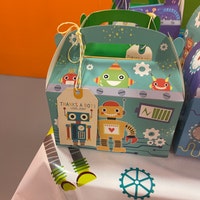 Robot Party Favor Tags Personalized Birthday Thank You Tags - Etsy