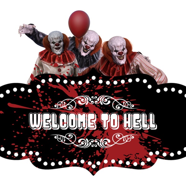 10 Evil Clown Overlays, Halloween Overlay for Digital Backdrop ...