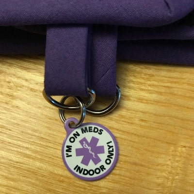 Medical ID Tag I'm on Meds Indoor Only Medical Alert - Etsy
