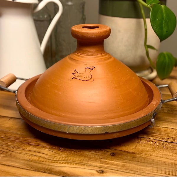 Moroccan Serving Tagine Plate and Lid, Handmade Pottery Tagines Pots ...