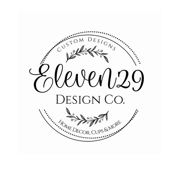 Editable Round Logo Template, DIY Round Logo - Watercolor Logo, Logo ...
