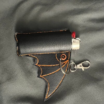 Bat Crazy Vegan Vinyl Faux Leather Black Demon Wing Lighter - Etsy