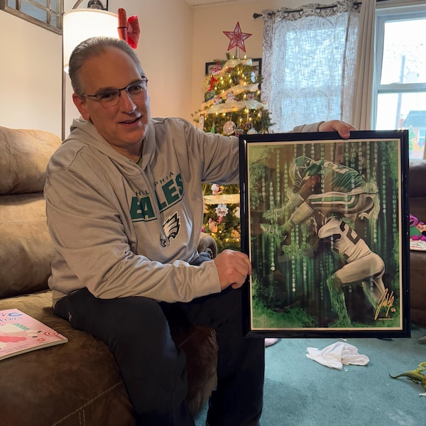Saquon "the One" Backwards Hurdle, Philadelphia Sports Artwork ...