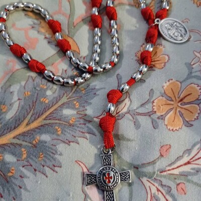 Stainless Steel 8mm Ball Chain Irish Penal Rosary, One Decade. Choice ...