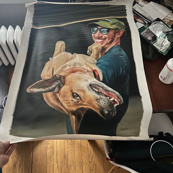 Custom Dog Drawing, Dog Memorial, Photo to Sketch, Charcoal Drawing ...