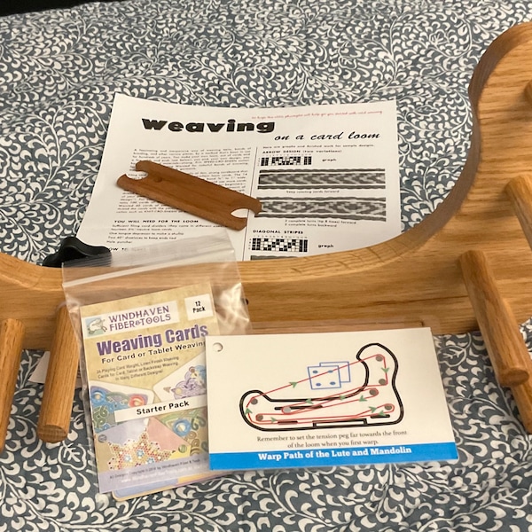 Loom-the Lute - Card Tablet Small Travel Sized Weaving Loom-makes 5 ...