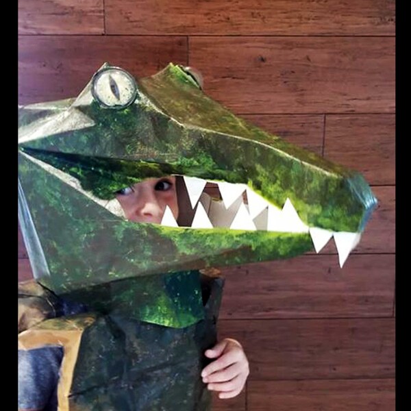 DIY Alligator Mask, Crocodile Mask Template, Paper Craft, Printable ...