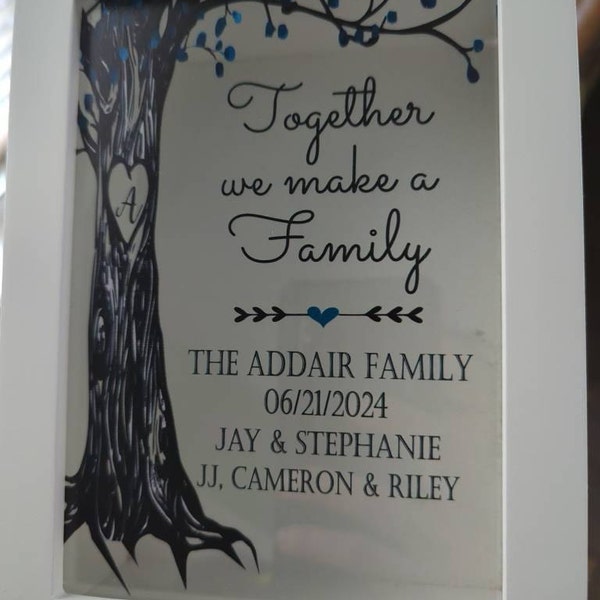 Blended Family Wedding Sand Ceremony Shadow Box Set, Unity Candle ...