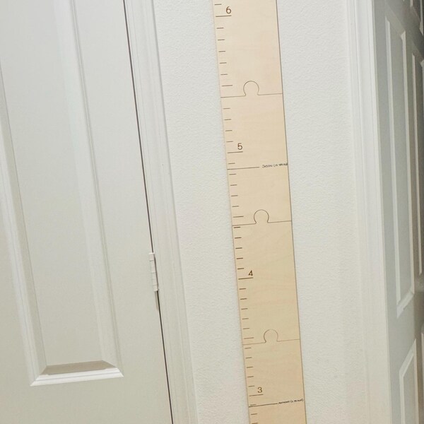 Wooden Growth Chart Height Chart Ruler Custom Growth Chart Wall Hanging ...