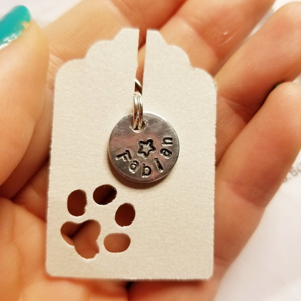 Tiny Pet ID Tag - Cat Tag Small Dog Tag Kitten Tag Bridle Tag Tiny Dog ...