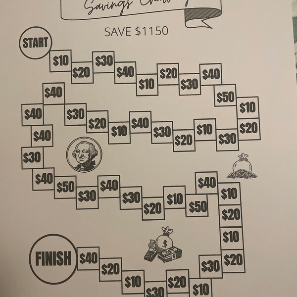 Savings Challenge | Printable | Savings Tracker | Puzzle - Etsy