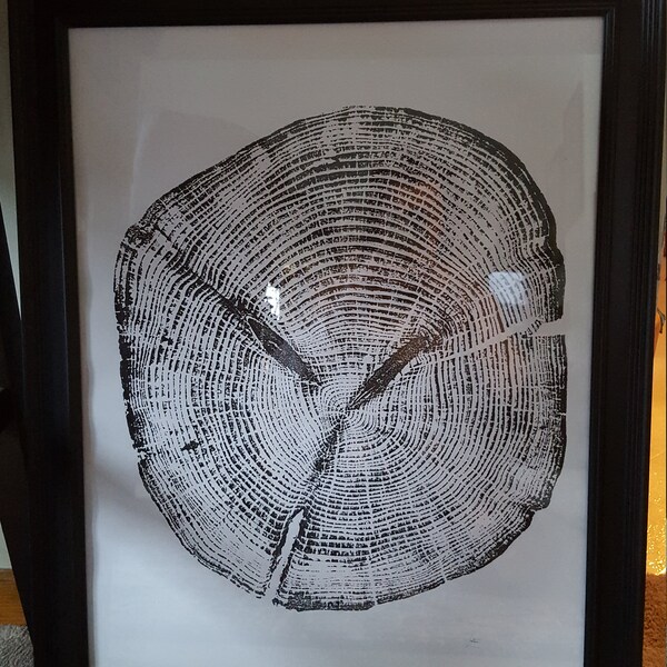 Alaskan Spruce, Tree Ring Print, Tree Stump Print, Stump Art, Tree ...