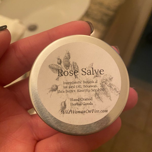 Simply Rose Salve With Rosehip Seed Oil, Organic Herbal Balm Ethically ...