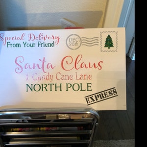 Letter to Santa Sign STENCIL for Painting Wood Signs Reusable Christmas ...