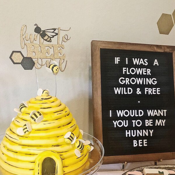 Fun to BEE One Cake Topper, First Birthday Cake Topper, Bee Theme ...