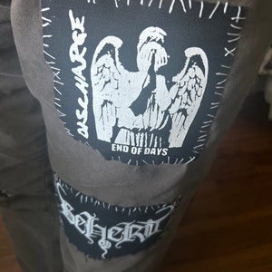 Satanic Baphomet Patch Punk DIY Pentagram Leftover Crack Occult Gothic ...