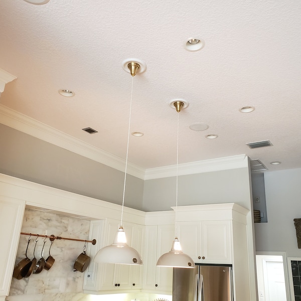 Fancy Ceiling Canopy With Hanger Kit - Pendant Lamp Accessory - Etsy