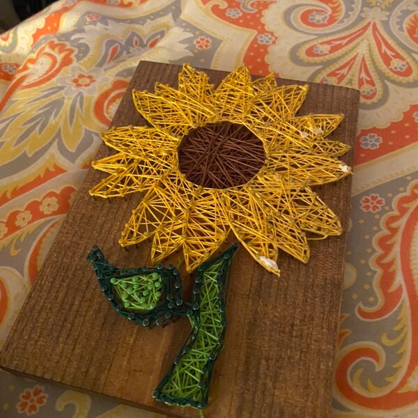 Sunflower String Art - Available Option as D.I.Y. Kit - Large or Small ...