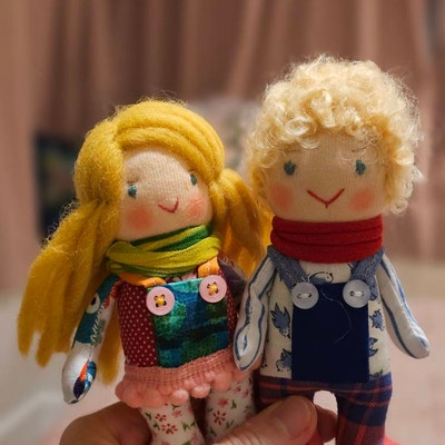 10 Unfinished Mini Dolls, Rag Doll DIY, White Dolls, Cloth Dolls ...