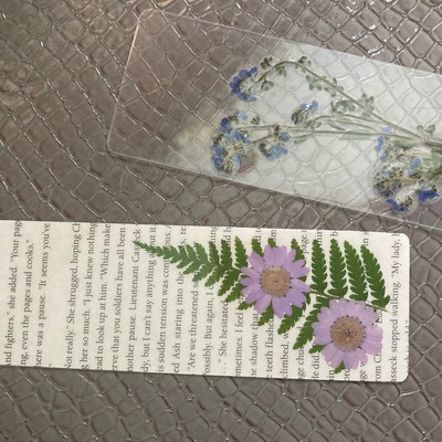 Forget Me Not Bookmark Real Dried Flowers Gift for Reader Bookmark for ...
