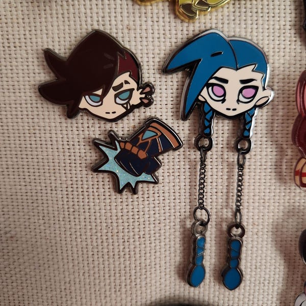 Jinx and Vi Mini Pins | Arcane | Enamel Pin - Etsy