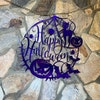 Happy Halloween Web Metal Sign Door Decor, Halloween Metal Sign, Scary ...