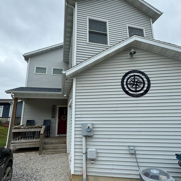 Personalized Compass Metal Sign - Custom Coordinates Sign - Nautical ...