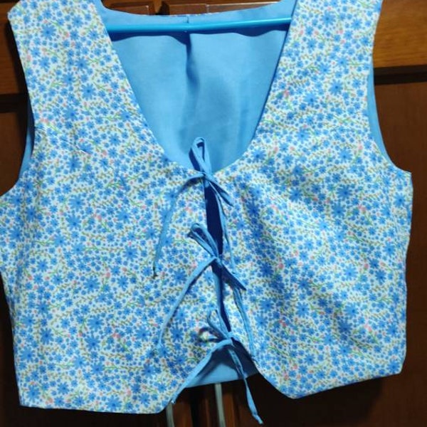 Cropped Waistcoat Sewing Pattern, Short Waistcoat, Ladies Vest, XXS ...