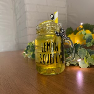 OCEAN WATER Fake Drink in Mini Mason Jars With Faux Ice Cubes - Etsy