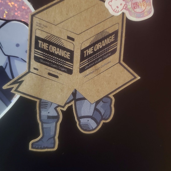 Metal Gear Solid Snake Enamel Pin - Cardboard Box - 1 Inch - the Orange ...