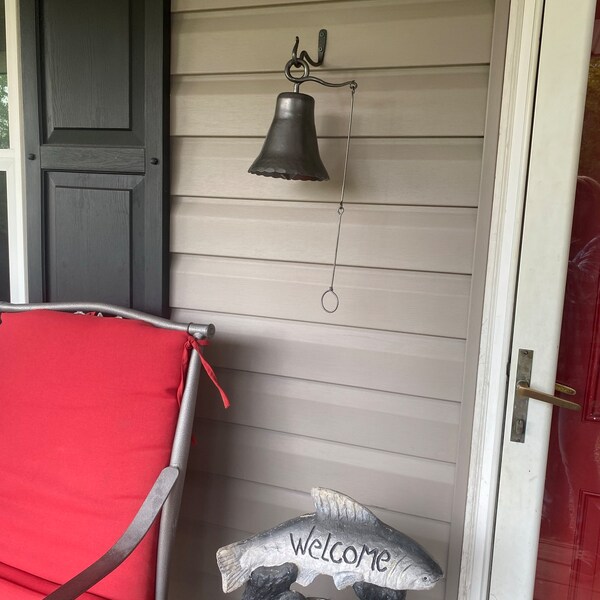 Wrought Iron Bell With Hanging Hook, Medium - Etsy