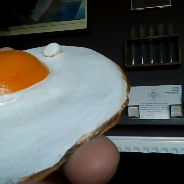 Sculpture, Ceramic Fried Egg, Handmade, Artisan, Pottery, Gift, Food ...