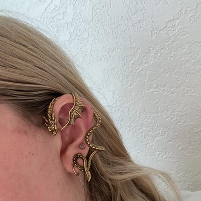 Spider Ear Cuff, Gothic Ear Cuff, Stainless Steel Earrings, Ear Cuff ...