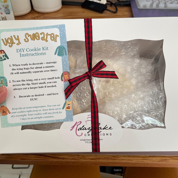 Ugly Sweater Cookie Decorating Kit | Christmas Cookies | DIY Cookie Kit ...