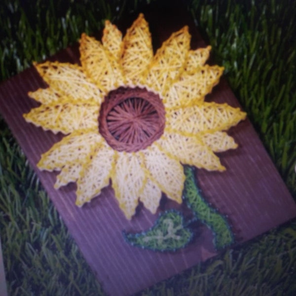 Sunflower Mini DIY String Art Kit - DIY Kit - Easy String Art Kit - No ...