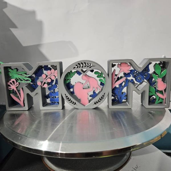 STL Mothers Day, 3D Printed File, Gift for Mother, MOM Letter - Etsy