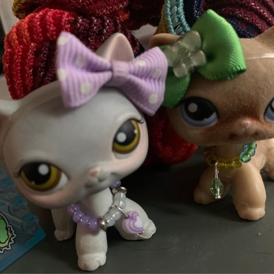 Littlest Pet Shop Clothes LPS Accessories 6 Custom Collars PETS NOT ...
