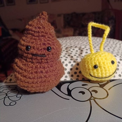 Crochet Poo Pattern With Poo Quote, US English Terms, Handmade Funny ...