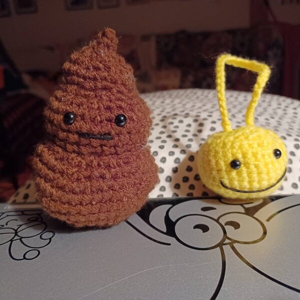 Crochet Poo Pattern With Poo Quote, US English Terms, Handmade Funny ...