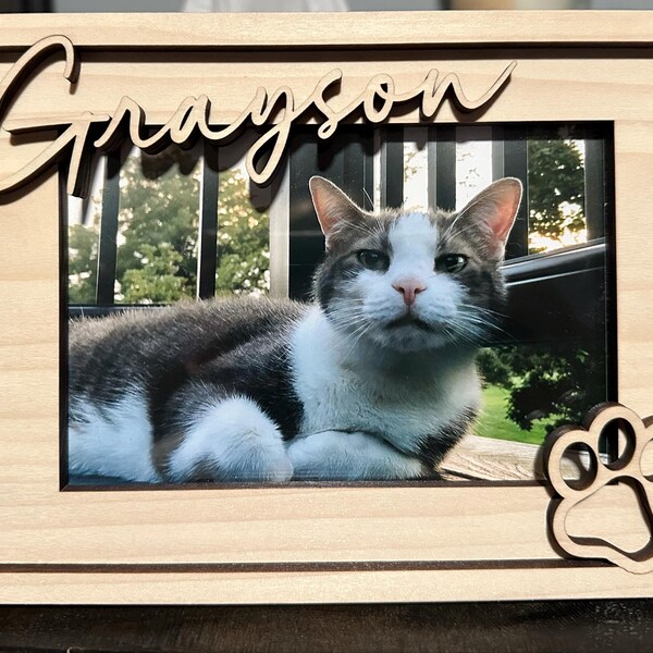 Personalized Cat Frame | Custom Cat Name Picture Frame | Gifts for Cat ...