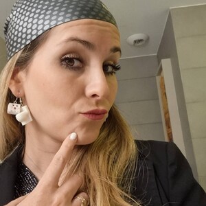 Hair Clip Lyna Green & Gold Glitter Magic Fimo Polymer | Etsy