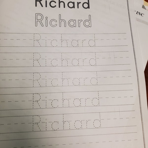 Custom First and Last Name Handwriting Practice Sheets for Pre ...