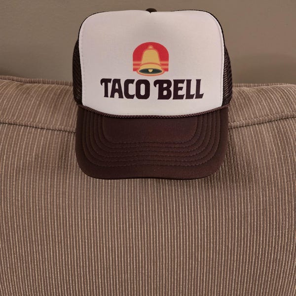 Taco Bell Trucker Hat Mesh Hat Vintage Snapback Hat Brown - Etsy